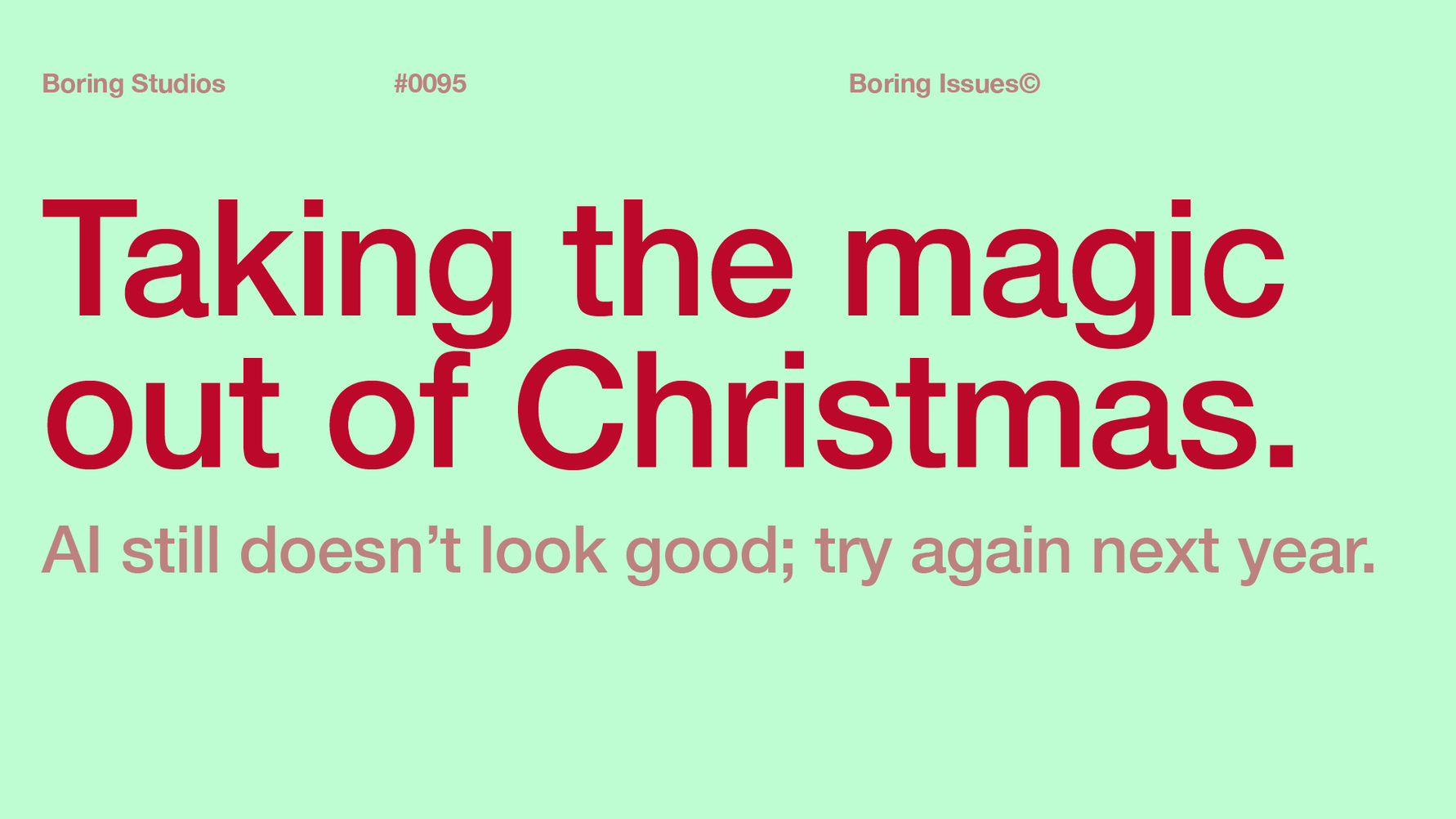Coca Cola's 2025 Christmas Campaign – Boring Studios