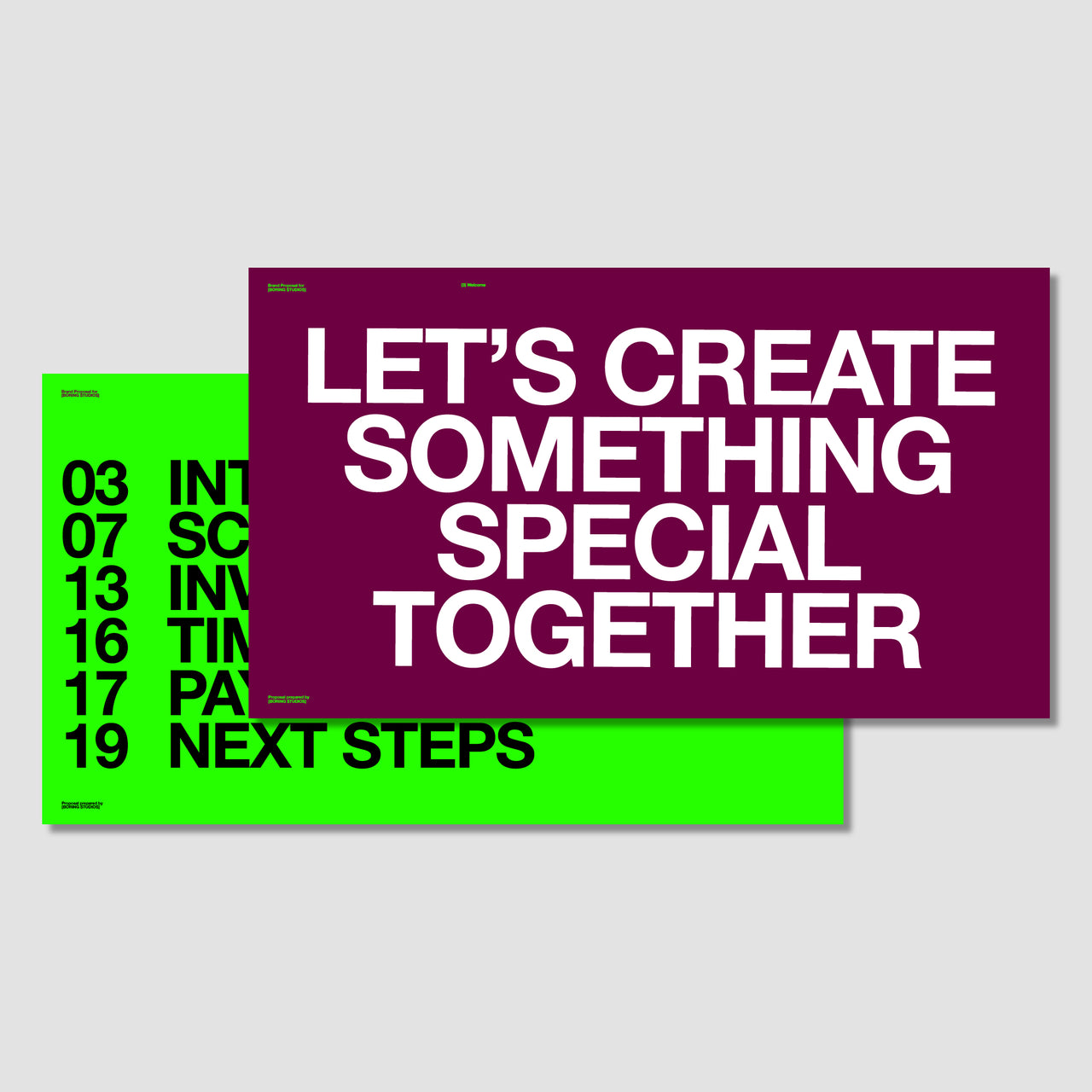 Proposal Template | Client Template – Boring Studios