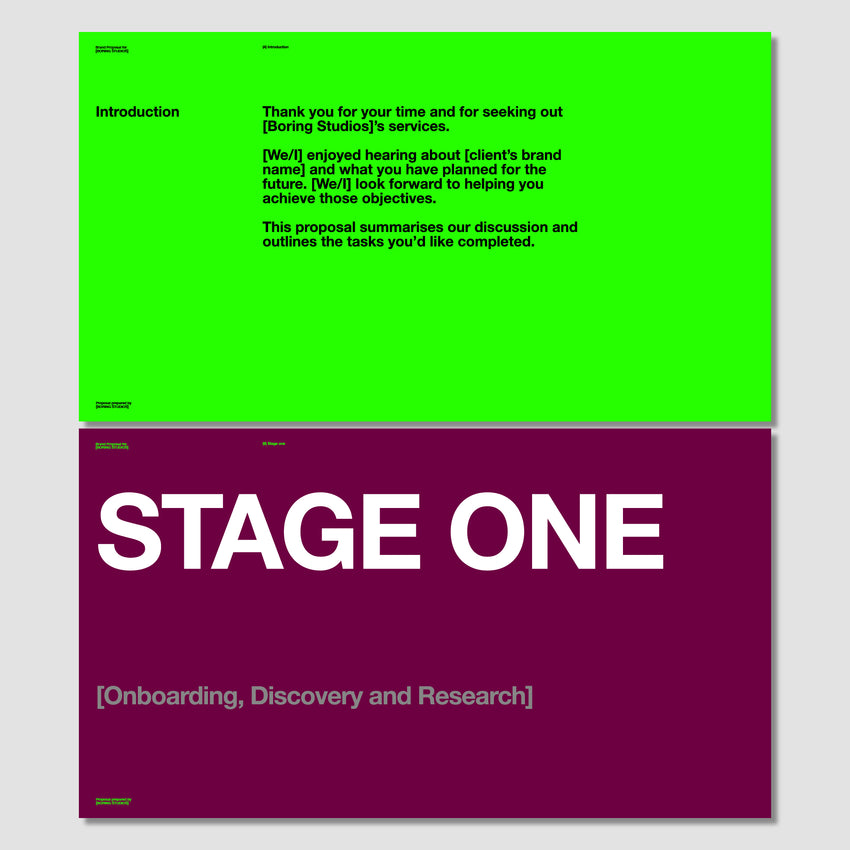 Proposal Template | Client Template – Boring Studios