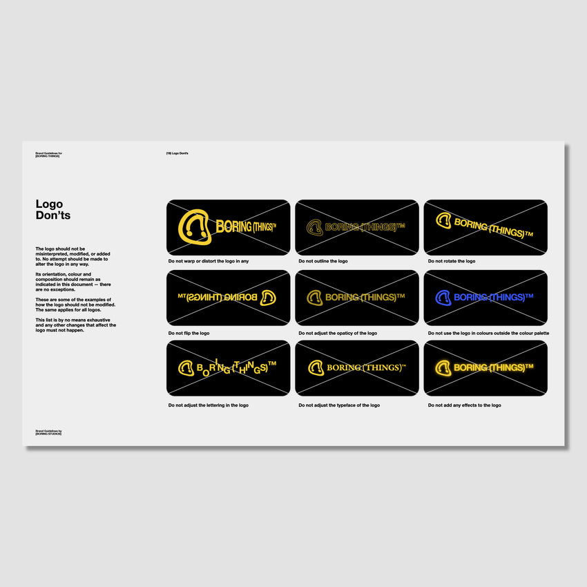 Brand Guidelines | Designer Templates | Boring Studios