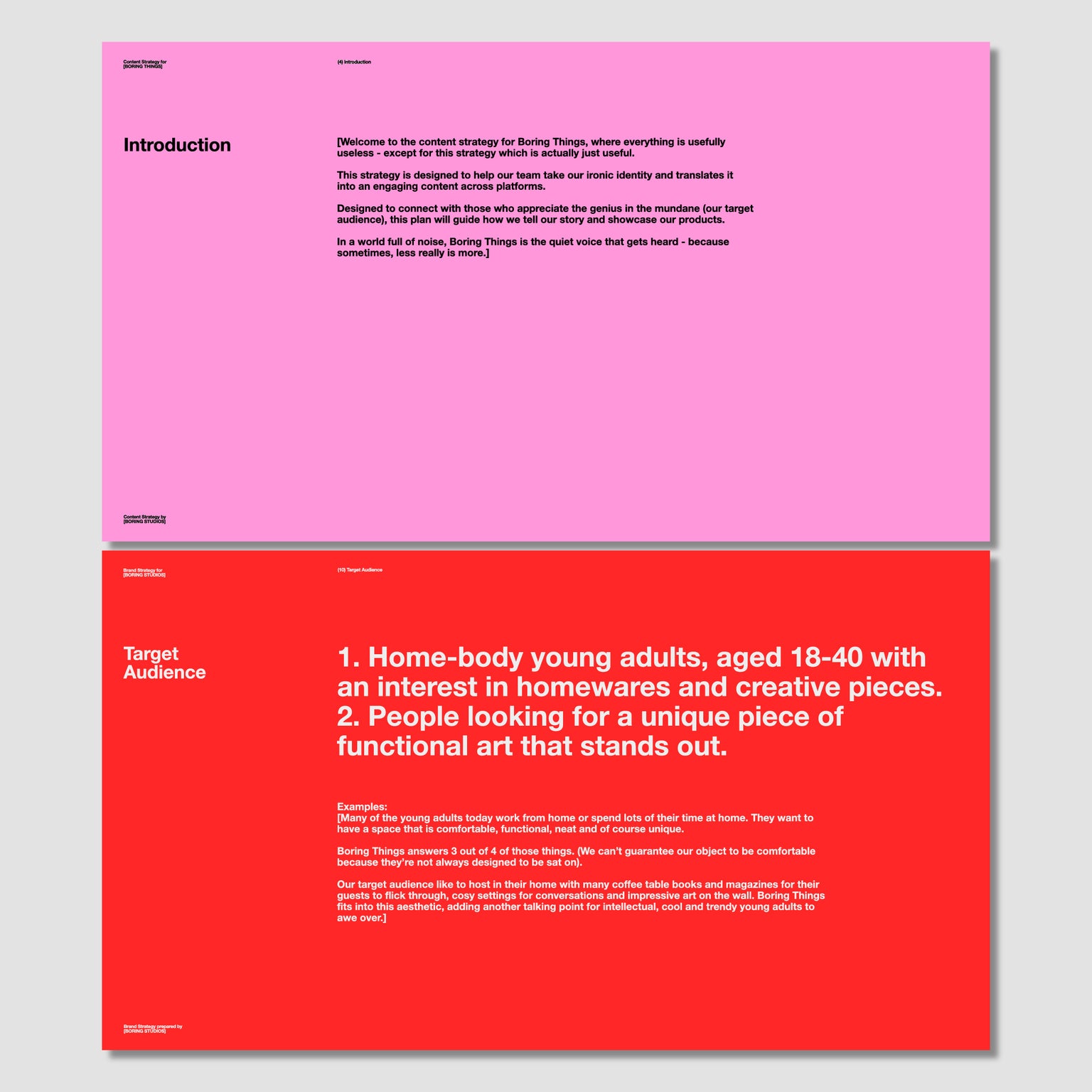 Content Strategy Template – Boring Studios