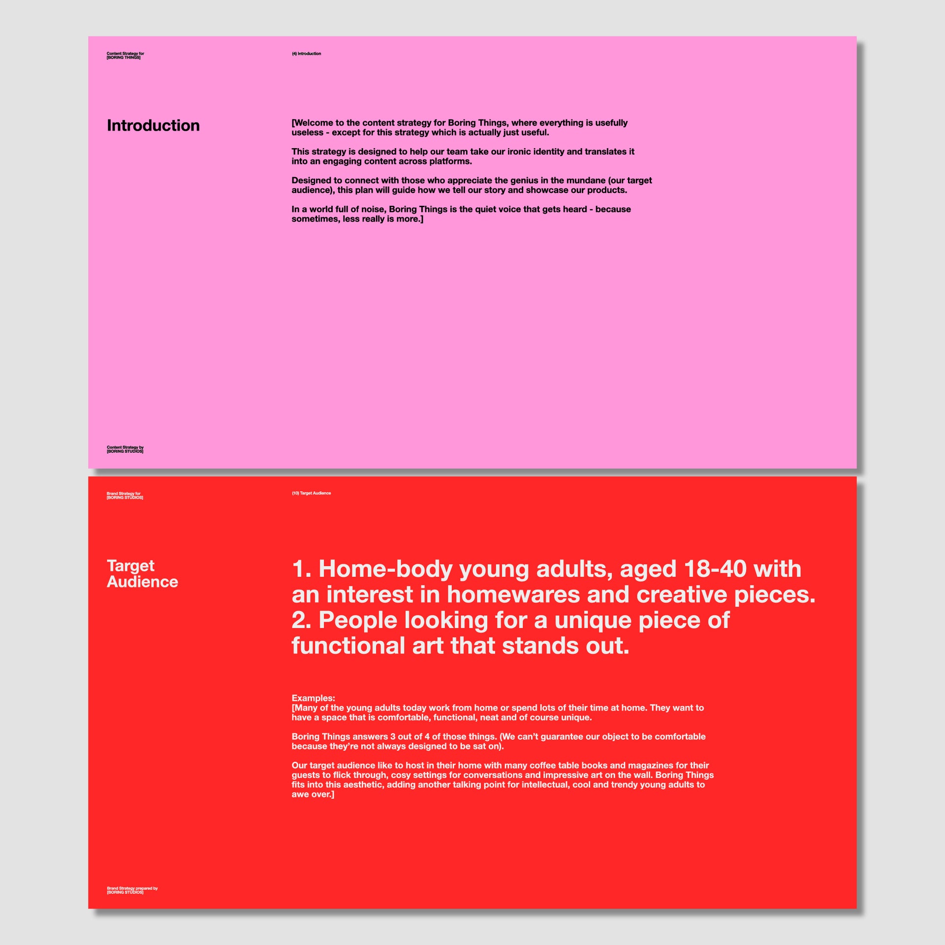 Content Strategy Template – Boring Studios