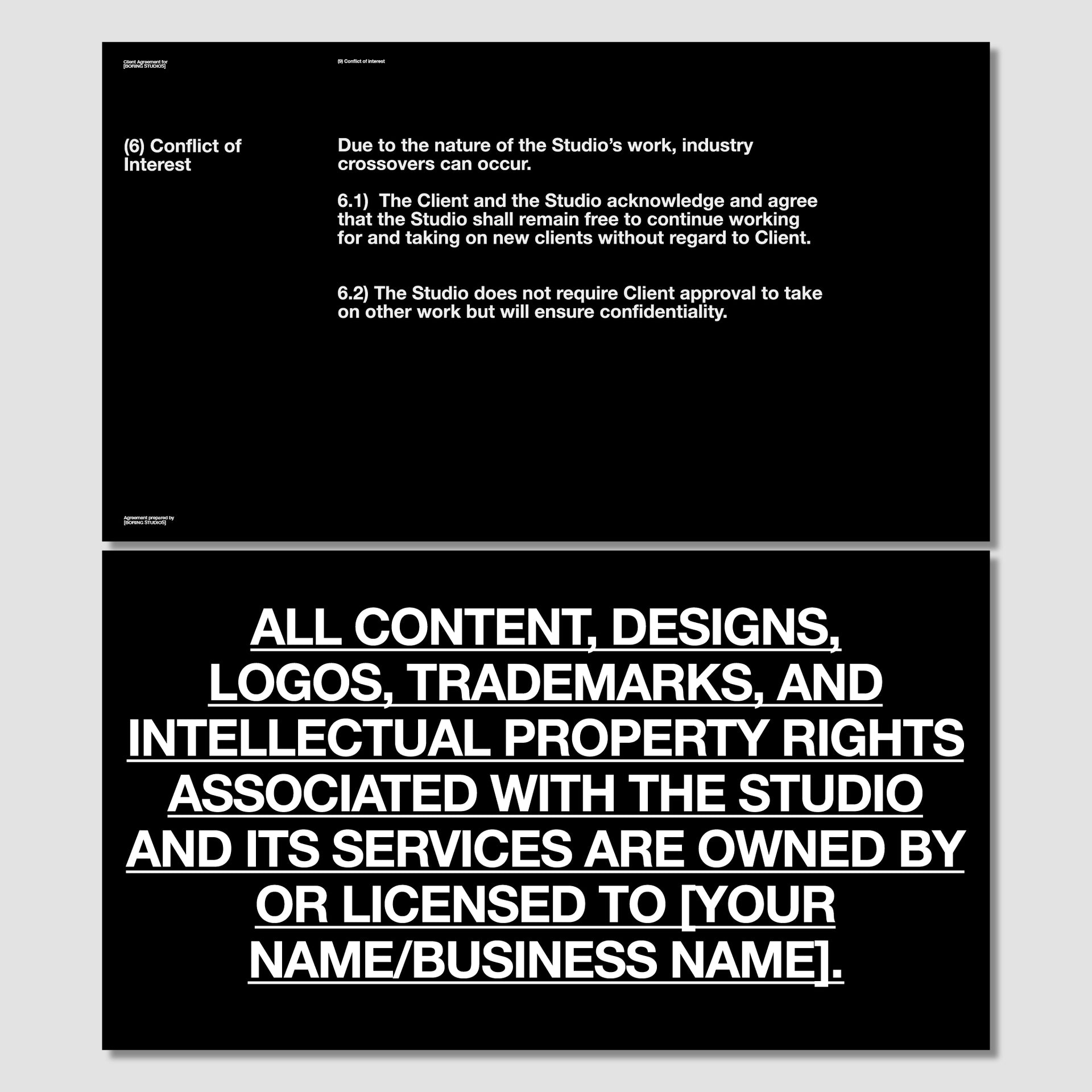 Client Agreement Template | Contract Template – Boring Studios