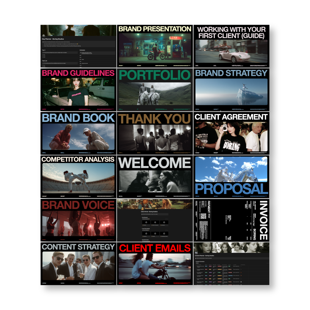 Studio Pro Bundle | Proposal, Invoice & Client Templates | Boring Studios