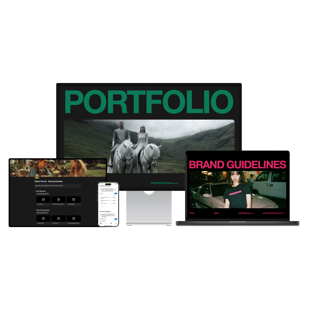 Studio Pro Bundle | Proposal, Invoice & Client Templates | Boring Studios